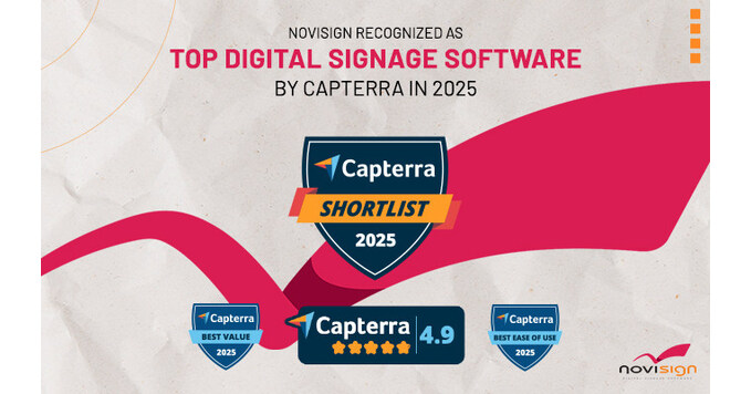 NoviSign Digital Signage again receives the highest Capterra ...