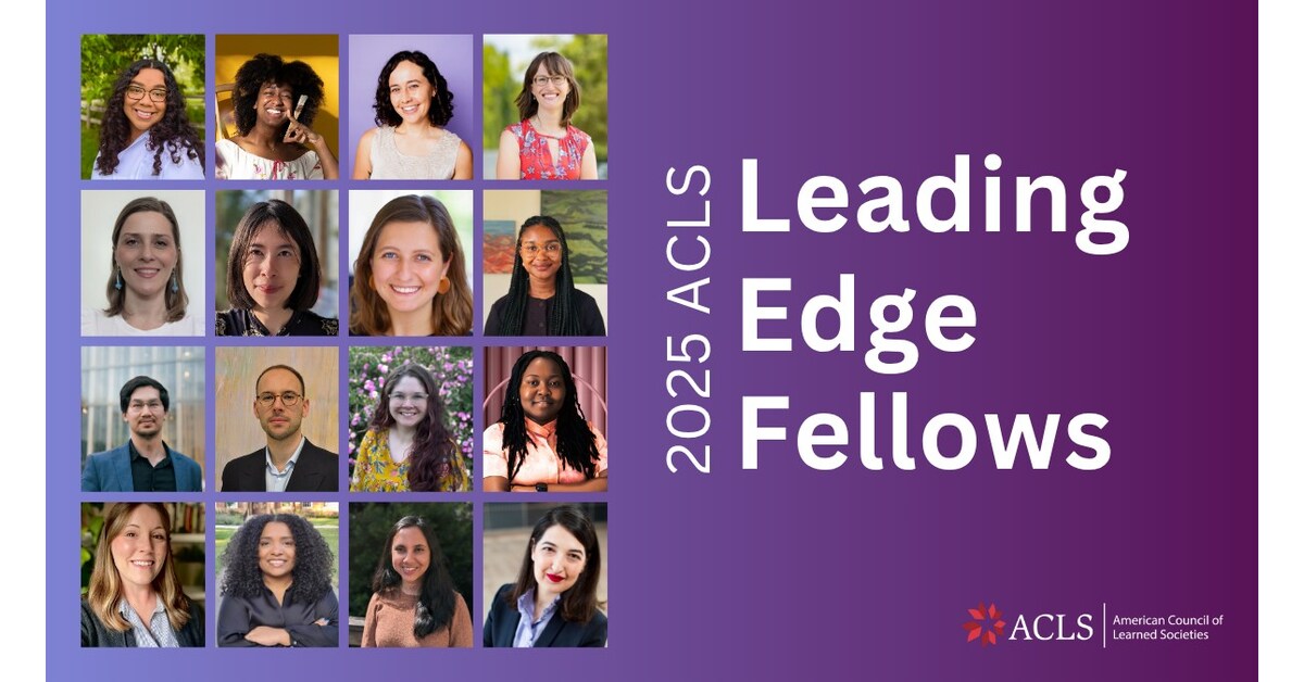 American Council of Learned Societies Names 2025 ACLS Leading Edge Fellows