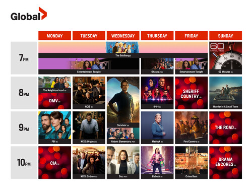 GLOBAL IS THE DESTINATION FOR TV'S TOP HITS THIS FALL, ANNOUNCING ITS ...