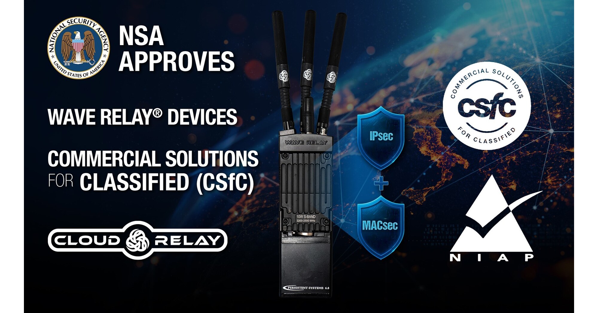 NSA Validates Wave Relay® devices to Protect Classified Information