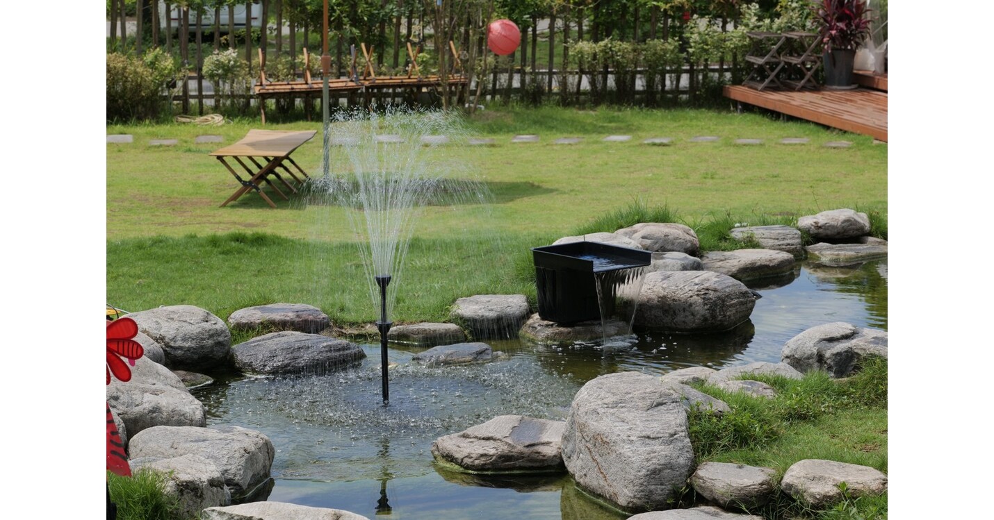 Poposoap combines garden pond water feature sets for Father's Day