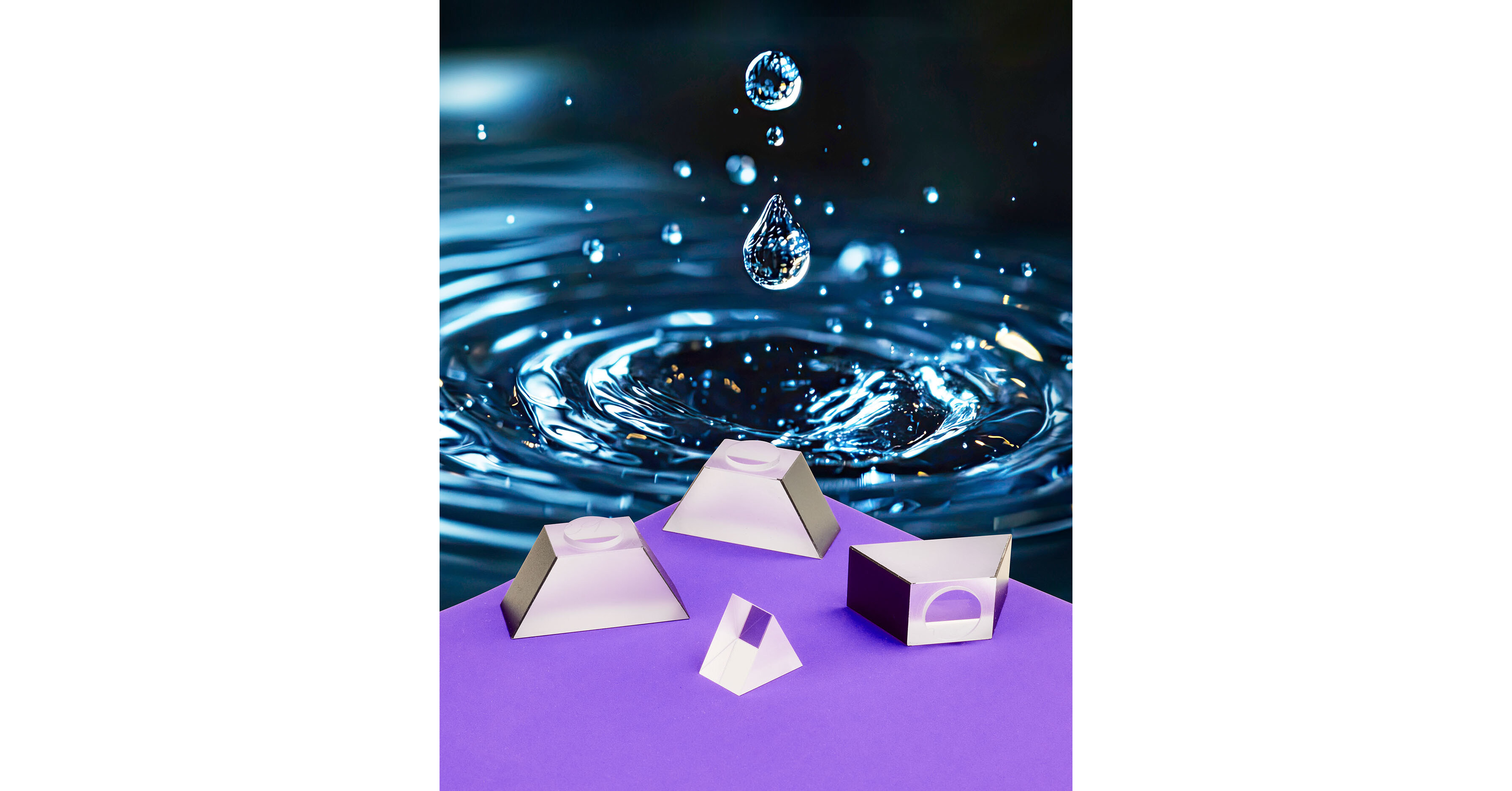 SAPPHIRE PRISMS REFRACT LIGHT TO MONITOR LIQUIDS