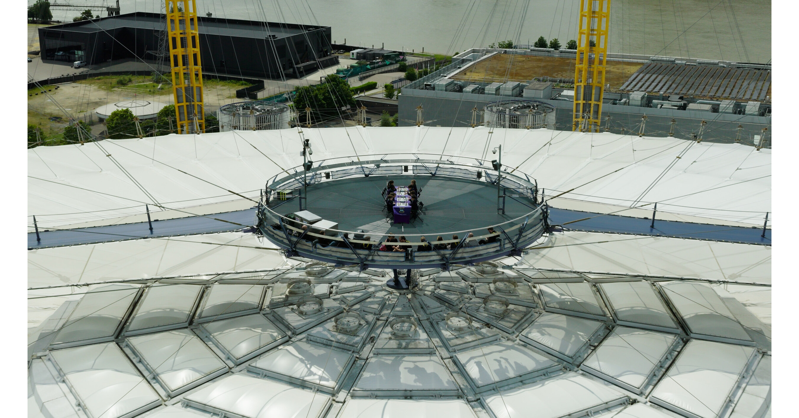 The Pointer School: School children play chess on the roof of London's O2 Arena