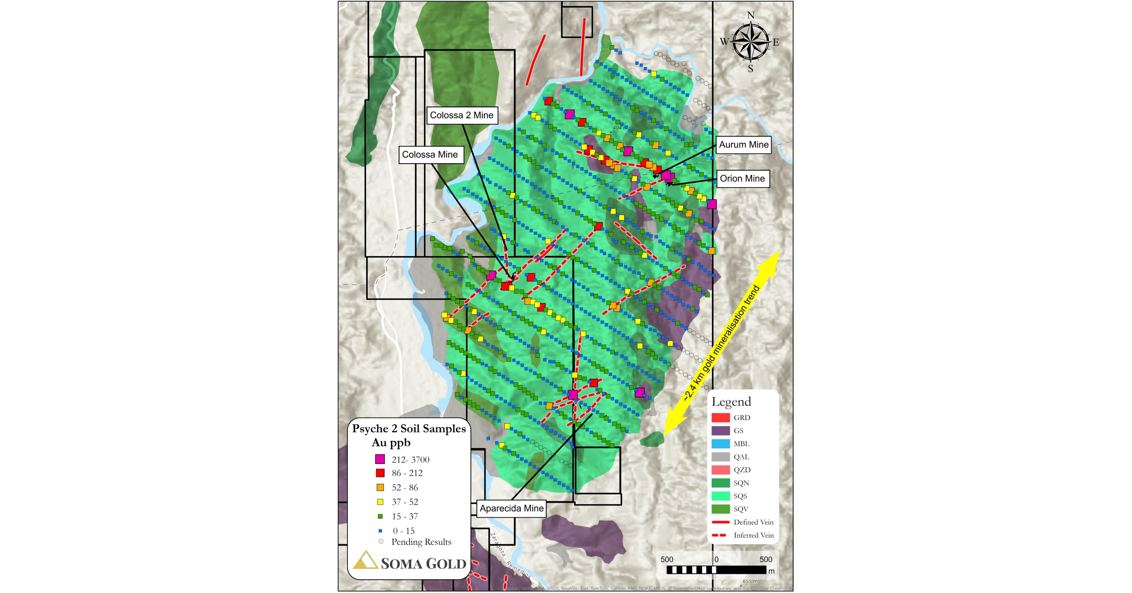 SOMA GOLD INTERSECTS VENUS GAP VEIN AT DEPTH WITH 7.5 g/t Au OVER 6.0 m ...