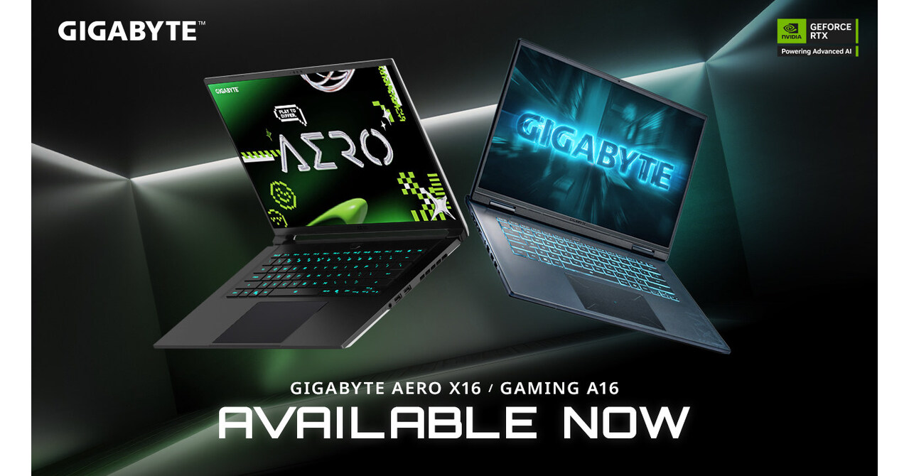 GIGABYTE Announces its AI PCs - GIGABYTE AERO X16 and GIGABYTE GAMING A16 Now Officially Available