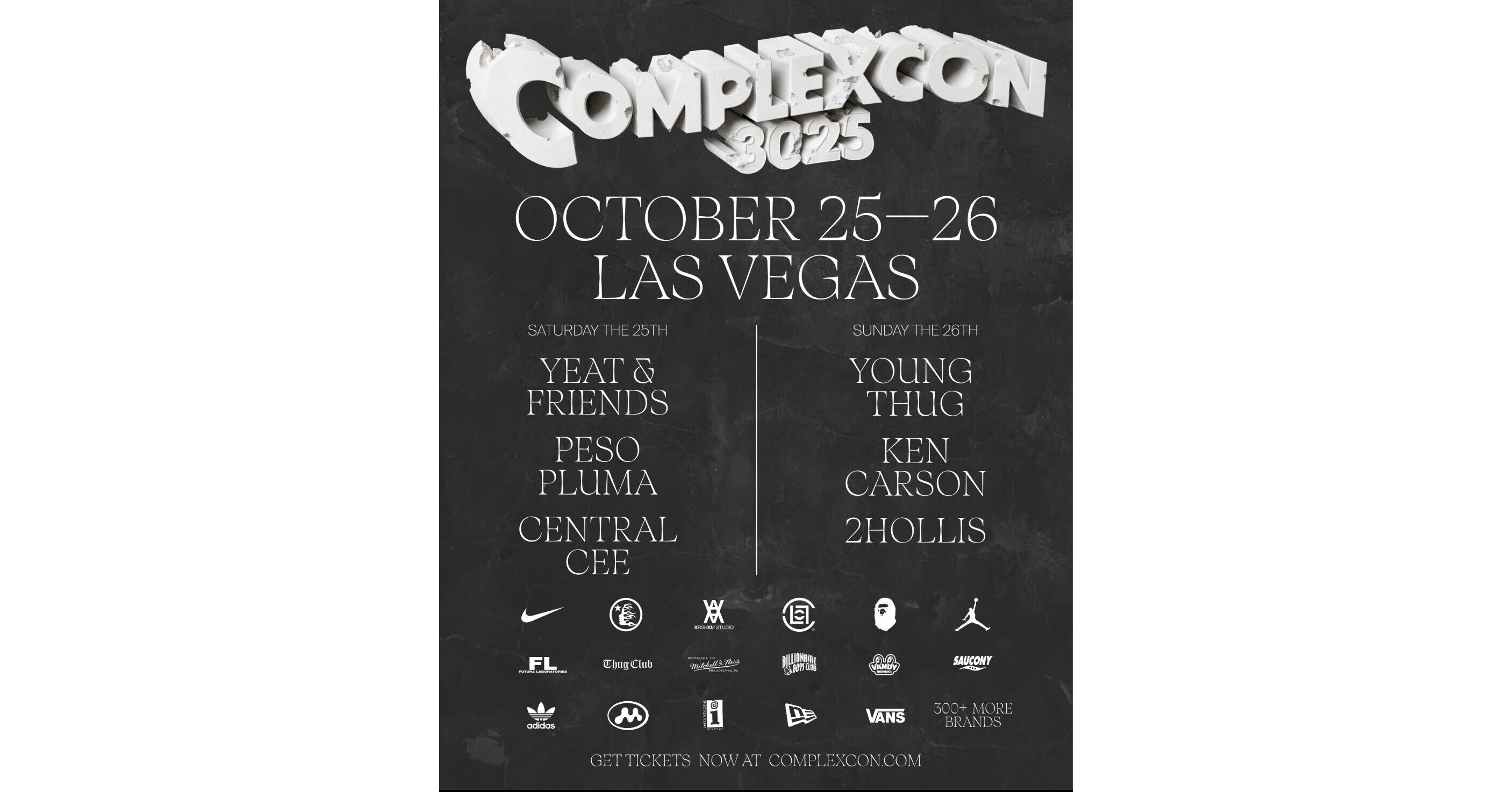 COMPLEXCON RETURNS TO LAS VEGAS OCTOBER 25 & 26 WITH PERFORMANCES BY ...