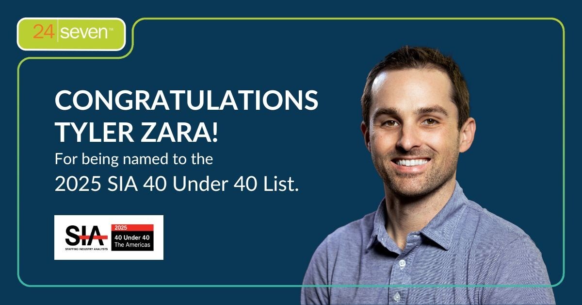 24 Seven's Tyler Zara Named to Staffing Industry Analysts' 40 Under 40 List