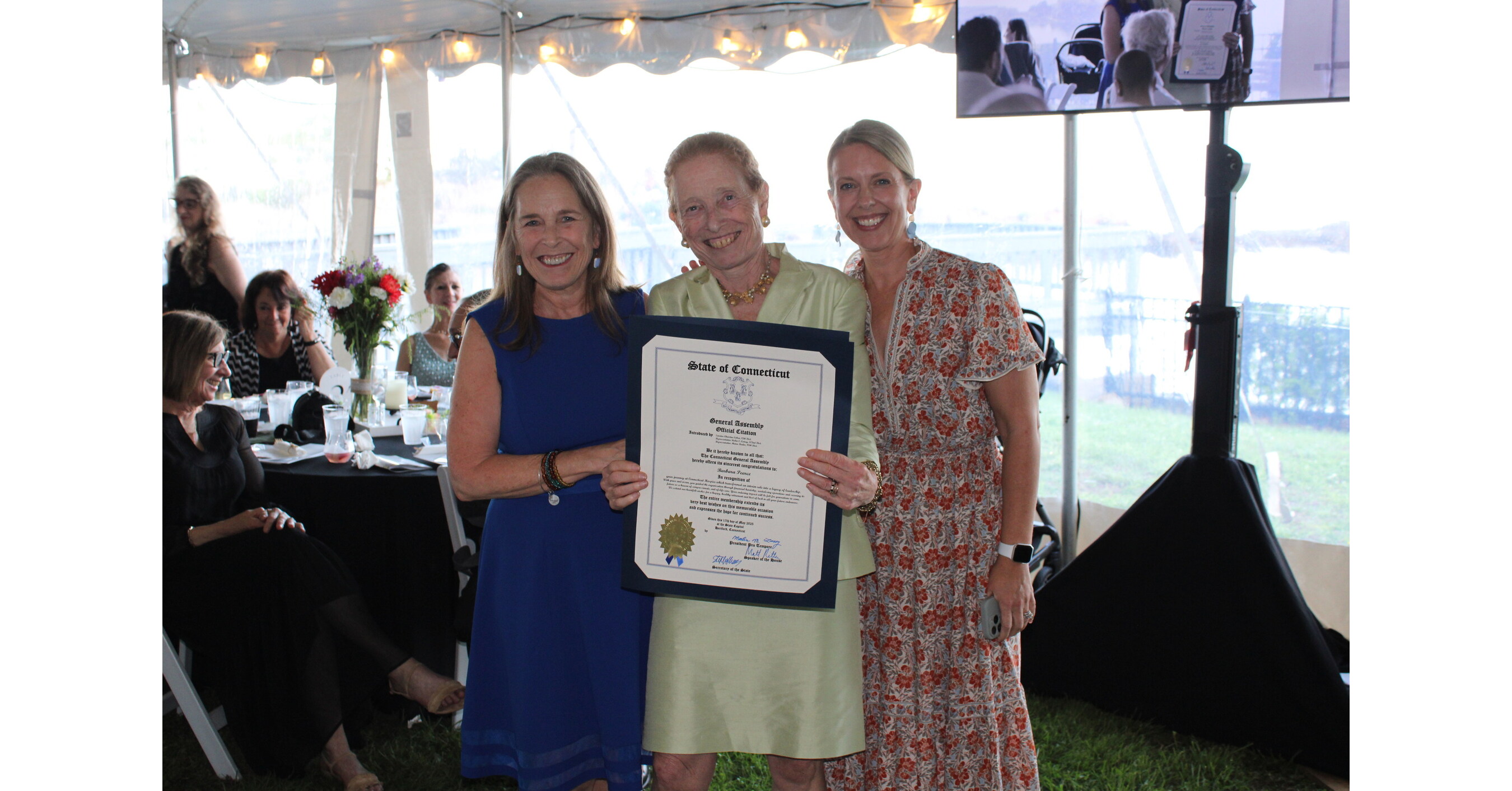 Barbara Pearce Honored at CT Hospice Gala for Extraordinary Leadership Through Challenging Times