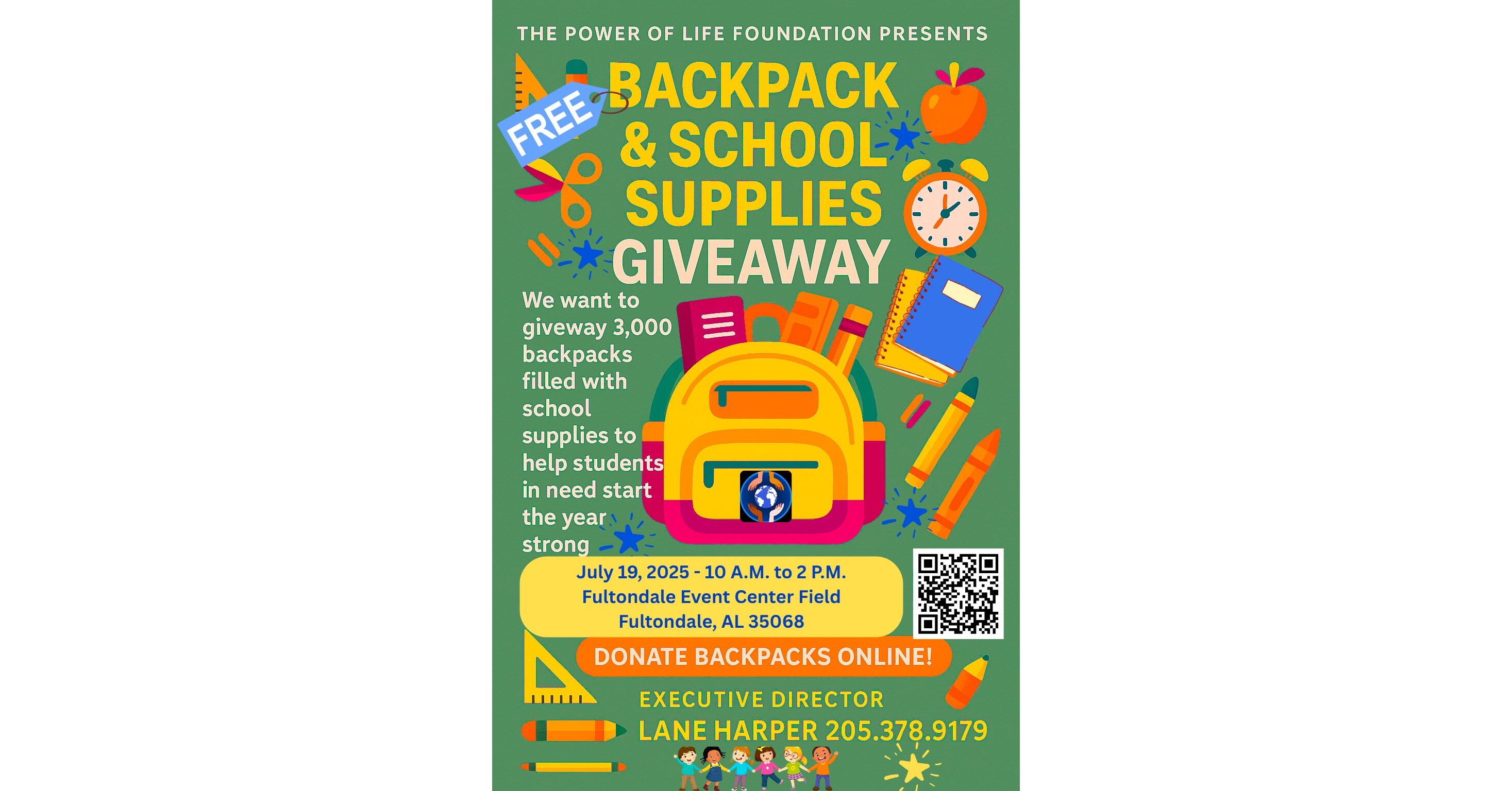 Power of Life Foundation Hosts Free Backpack & School Supplies Giveaway ...