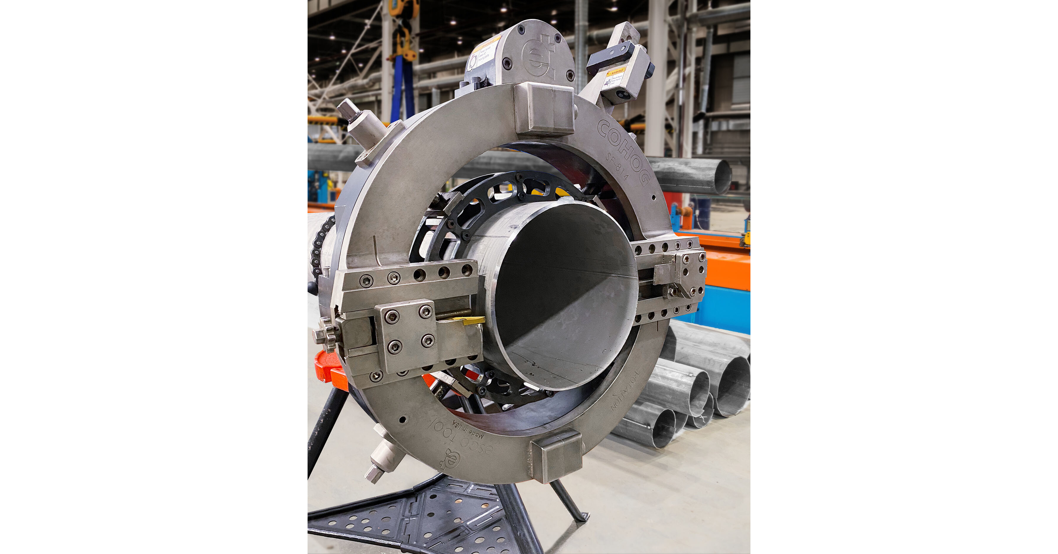 CLAMSHELL SPLIT FRAME MACHINE EVENLY DISTRIBUTES CLAMPING FORCES ON ...