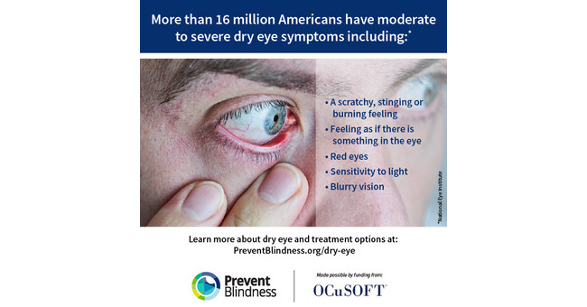 July is Dry Eye Month at Prevent Blindness with Goal to Raise Awareness ...