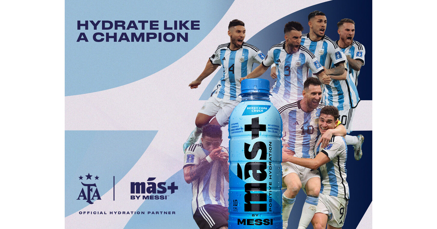 Más+ by Messi Named Official Hydration Partner for the World Champions ...