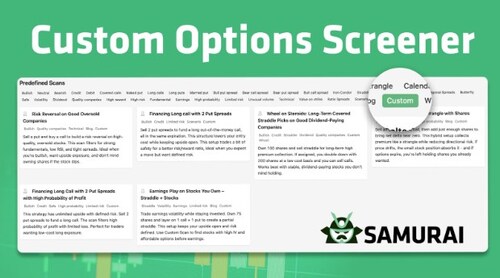 Option Samurai Unveils A Custom Option Screener That Lets Traders Scan ...