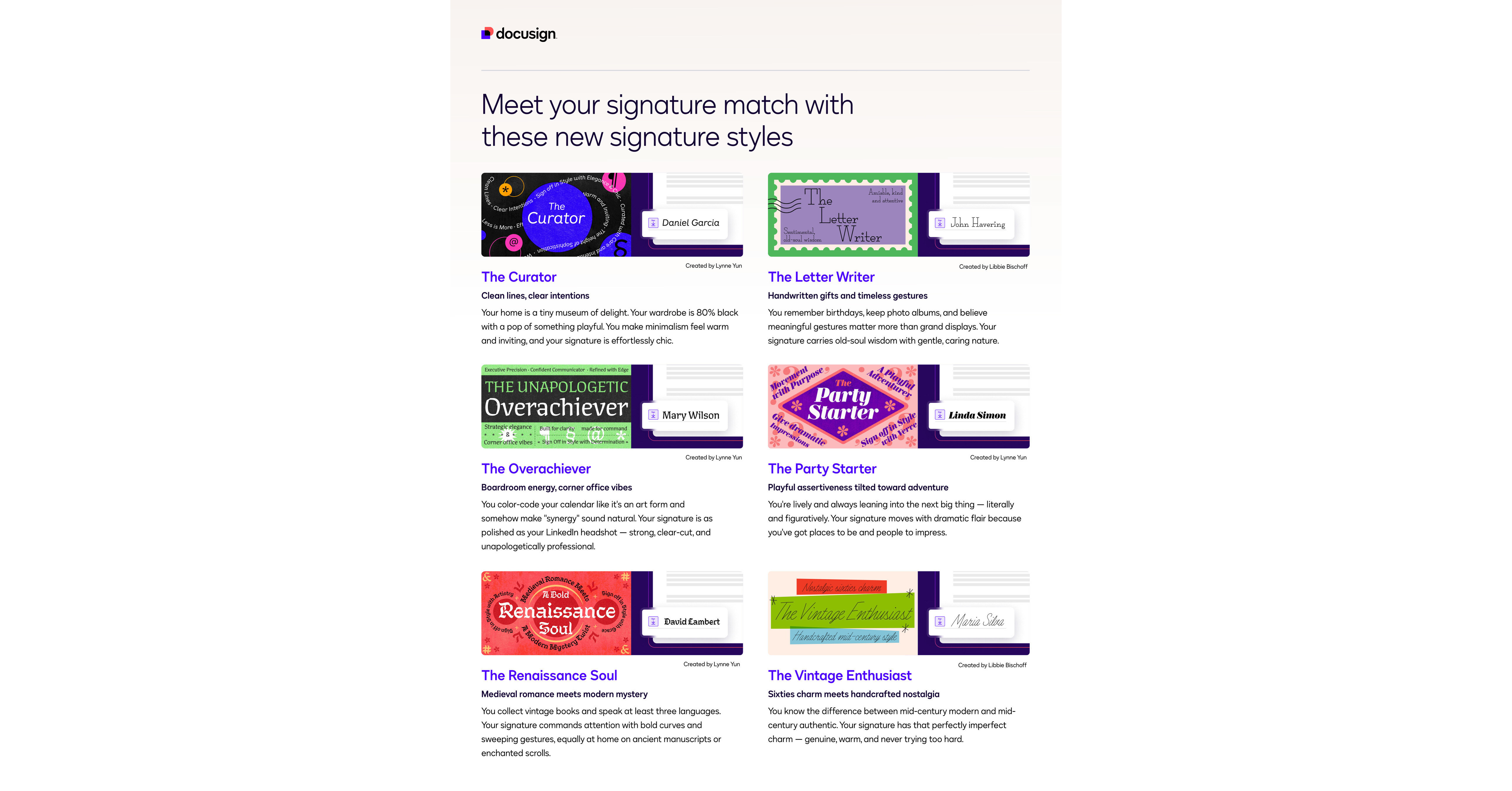 Docusign launching six personality-packed signature styles for ESIGN ...