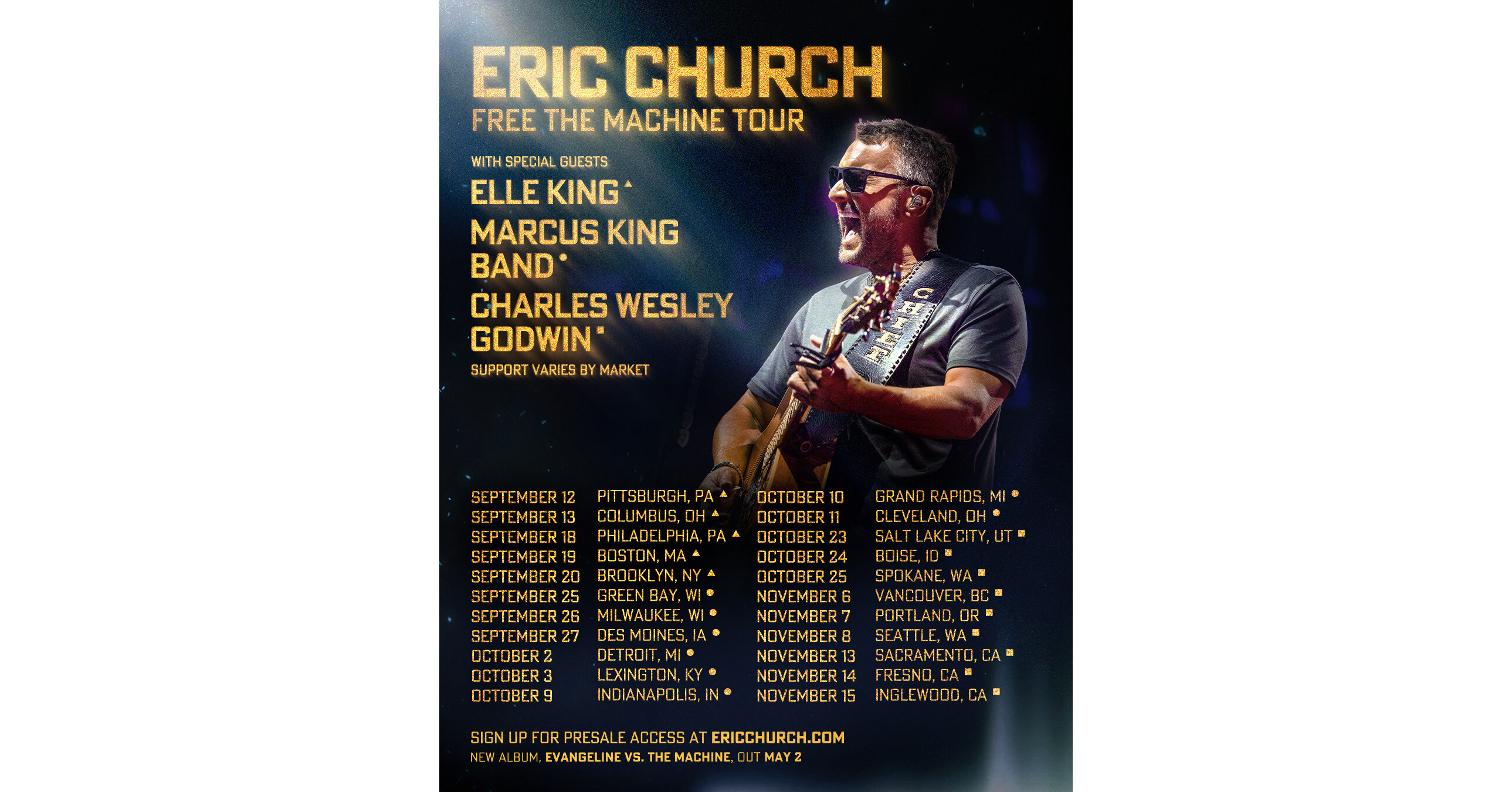 ERIC CHURCH TO LIVESTREAM TRILOGY OF COMPLETELY UNIQUE RED ROCKS SHOWS ...