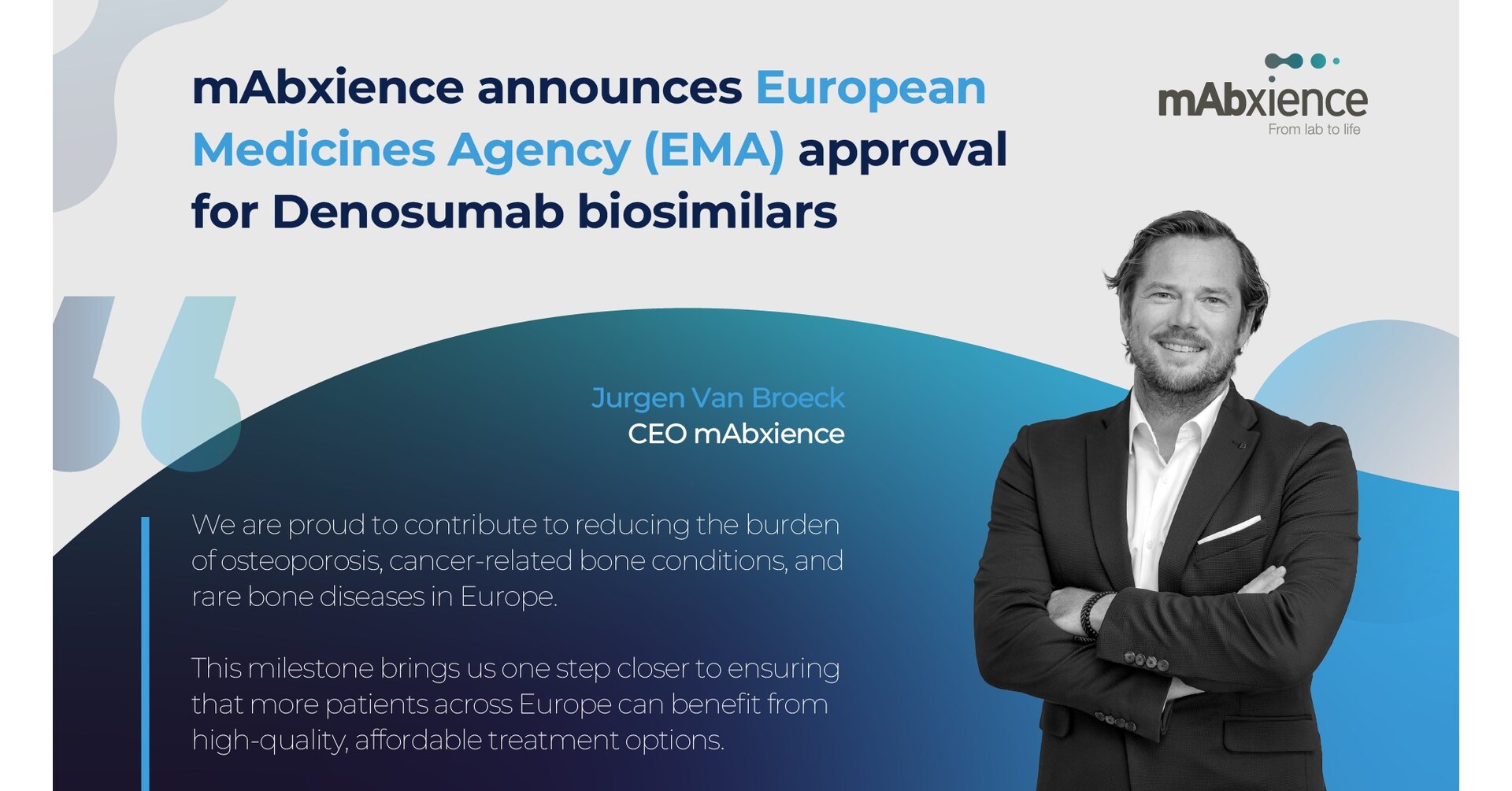 mAbxience Announces European Commission Approval of Denosumab Biosimilars