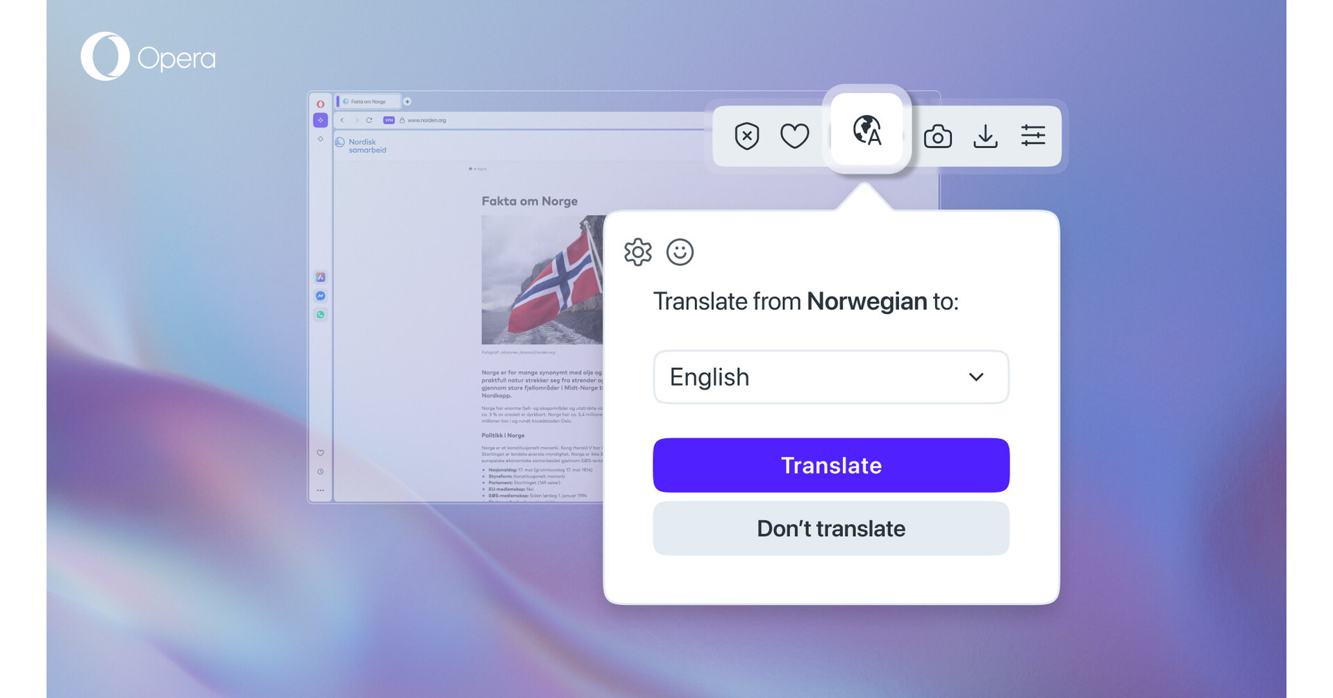 Opera brings built-in translation to its desktop browsers and animated ...