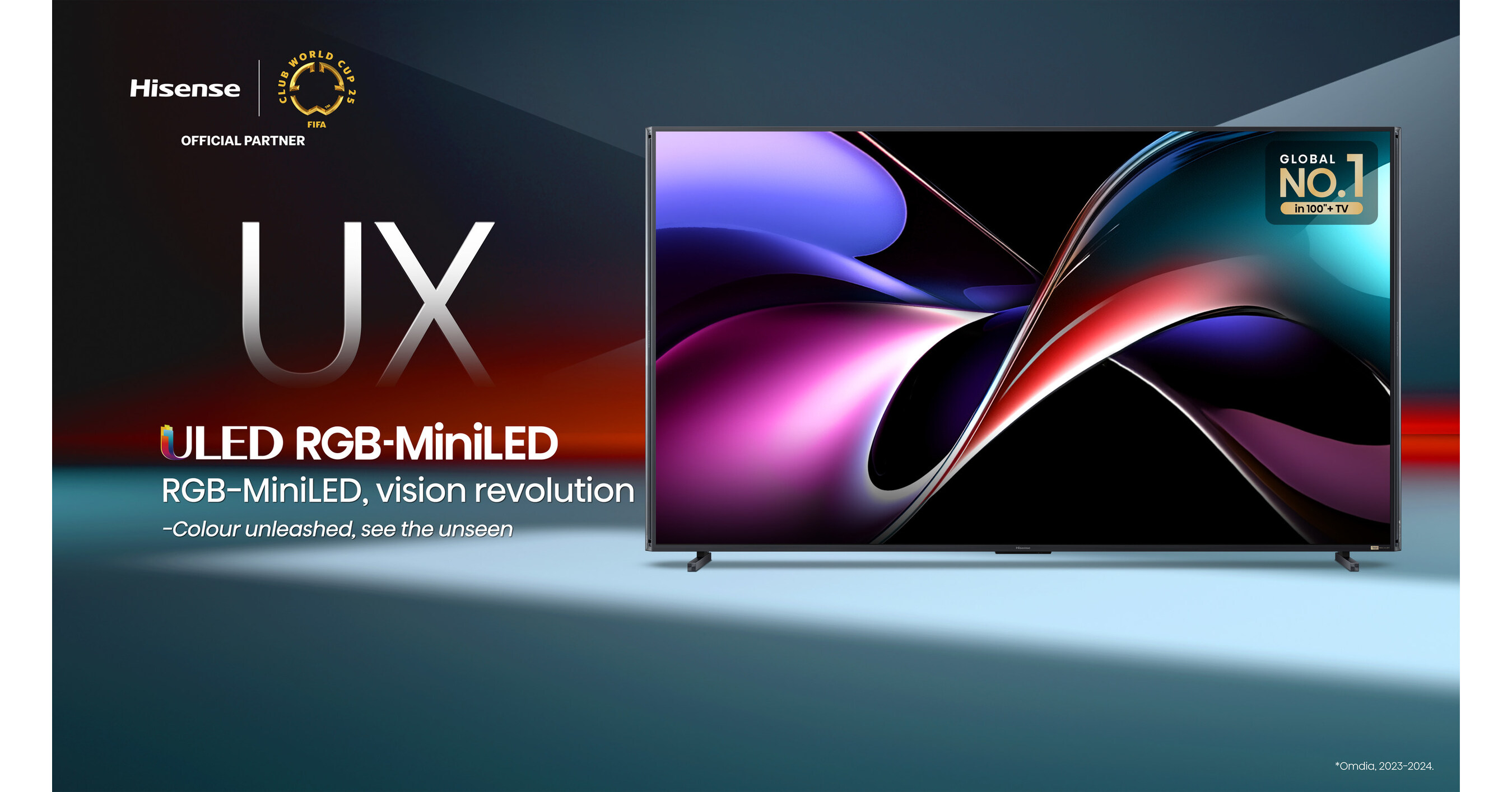 Hisense Debuts 116" UX TV with RGB-MiniLED for Stunning Color Precision