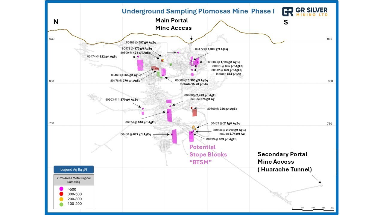 GR Silver Mining Reports Initial High-Grade Results from Plomosas Mine ...