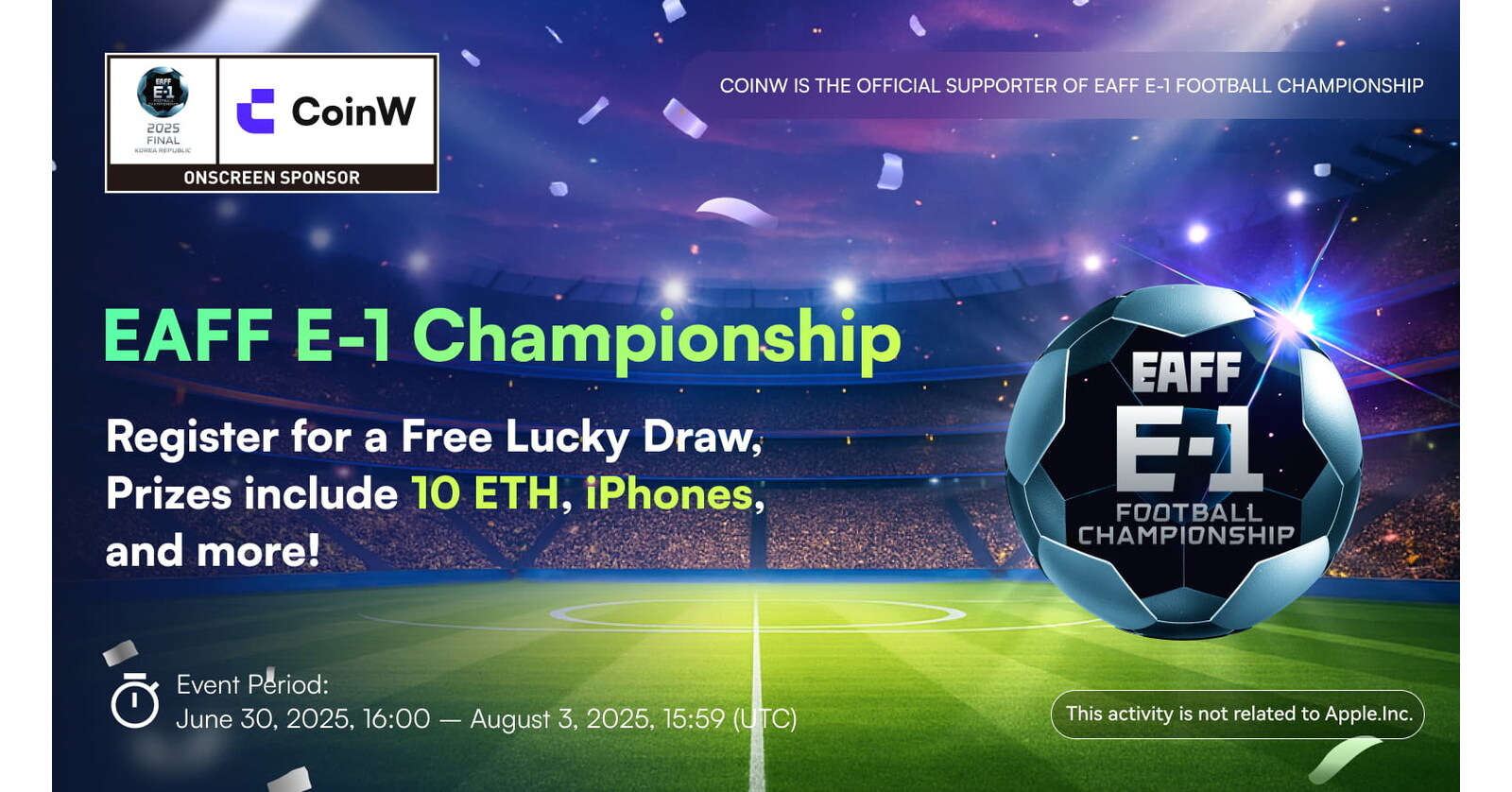 CoinW Kicks Off EAFF E-1 Championship Campaign with 500,000 USDT to ...