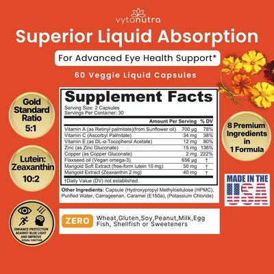 Vytanutra Launches “LiqLutein” – Fast-Absorbing Liquid Lutein ...