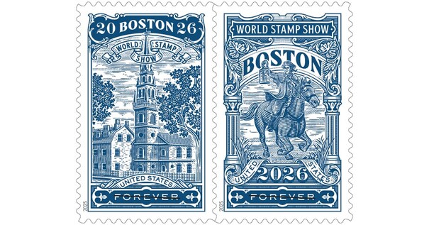 USPS To Release Stamps Celebrating Boston 2026 World Stamp Expo