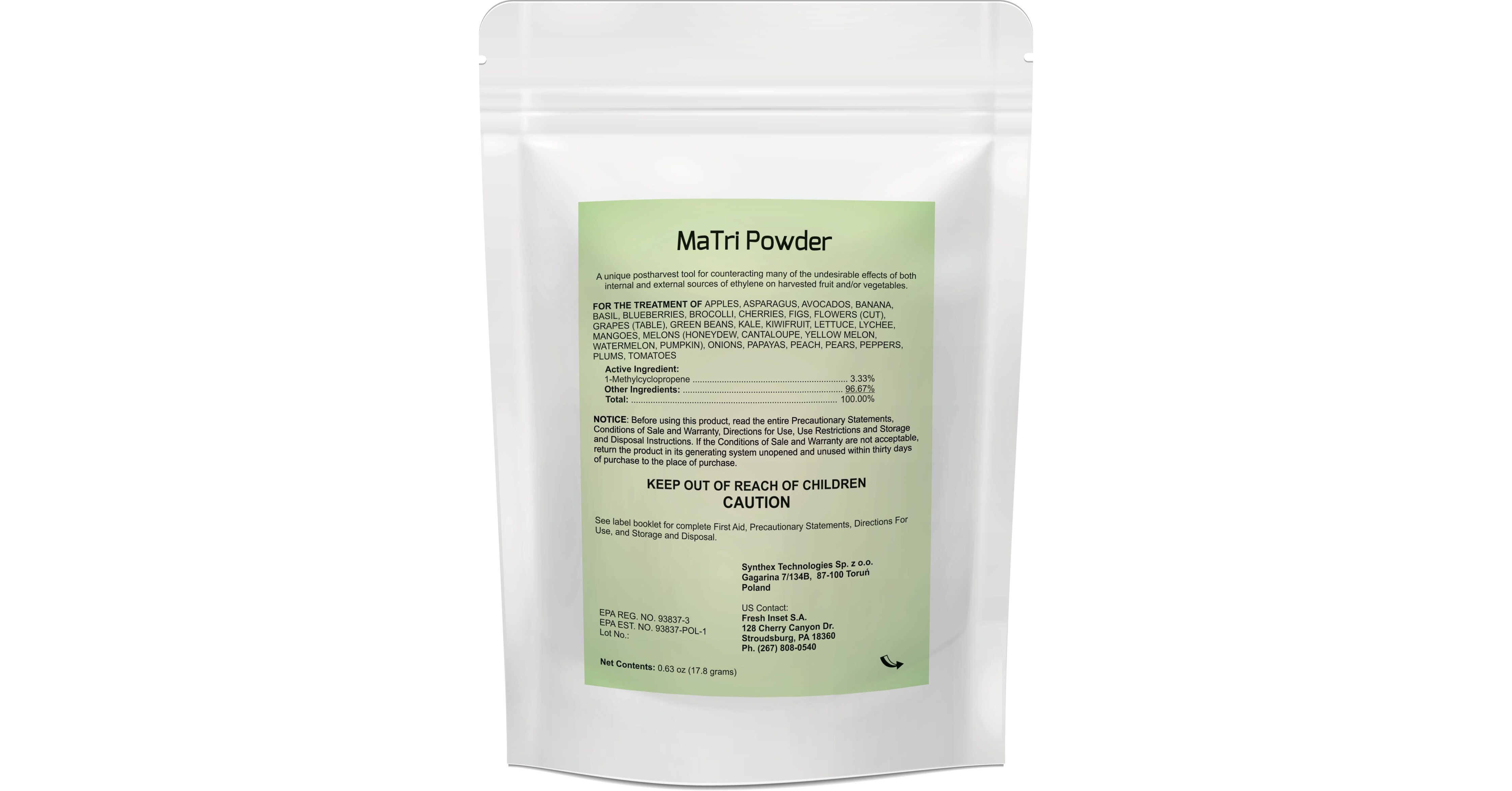 Fresh Inset Solutions Introduces MaTri Powder, High Purity 1-MCP, To ...