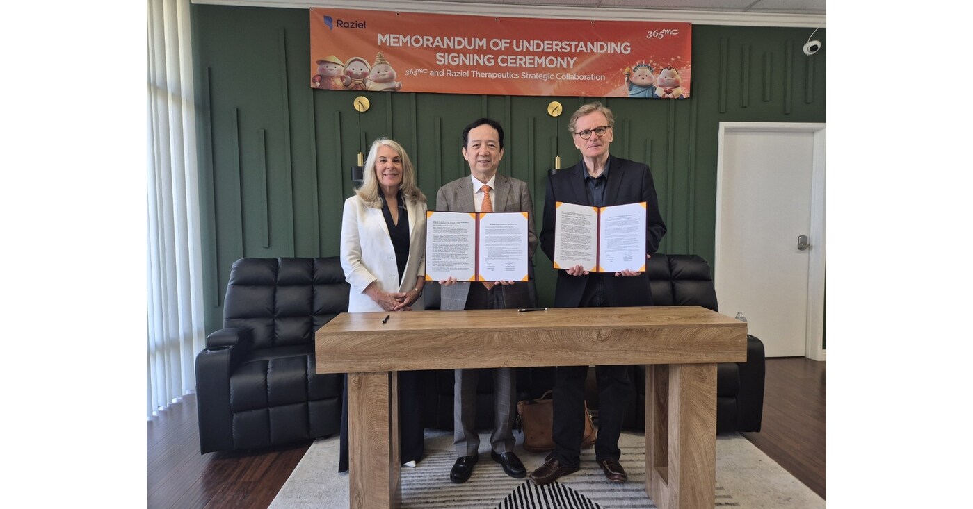 365mc and Raziel Therapeutics Announce Strategic Collaboration to Accelerate Development of RZL ...