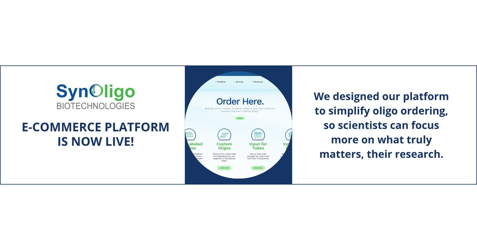 Synoligo Biotechnologies Launches Cutting-Edge E-commerce Platform for Oligonucleotide Synthesis ...