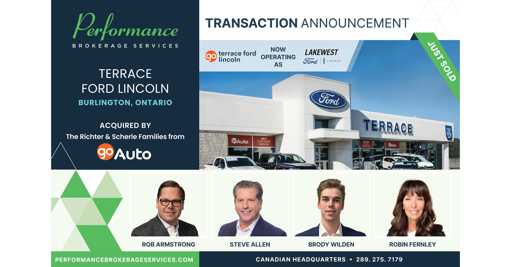 Terrace Ford Lincoln Acquired by Richter and Scherle Families ...