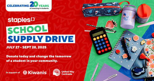 Staples Canada marks 20 years of giving with 2025 School Supply Drive ...