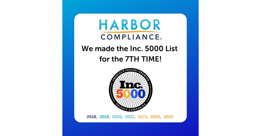 Harbor Compliance Ranks No. 2609 on the 2025 Inc. 5000 List of America ...