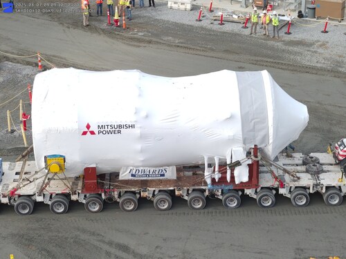 First new natural gas turbine delivered to Georgia Power's Plant Yates