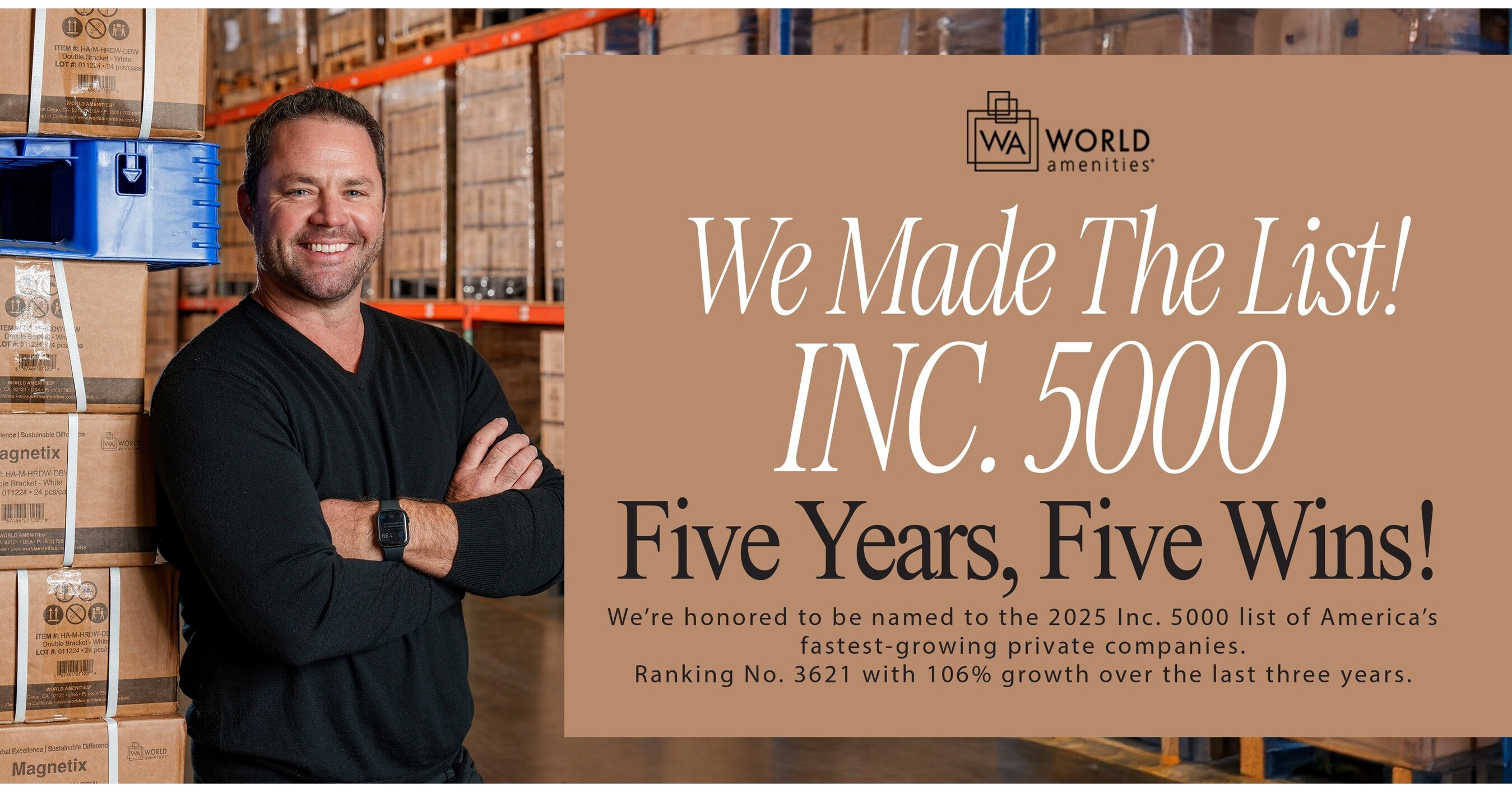 Global Amenities Leader World Amenities Makes The Inc. 5000 List for ...