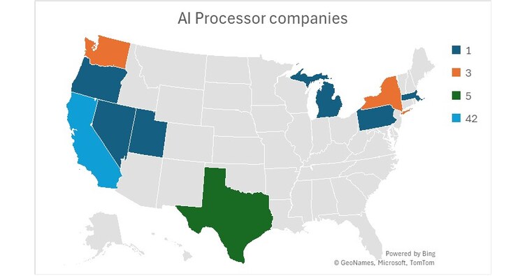 Jon Peddie Research: 121 AI processor companies! Where are they?