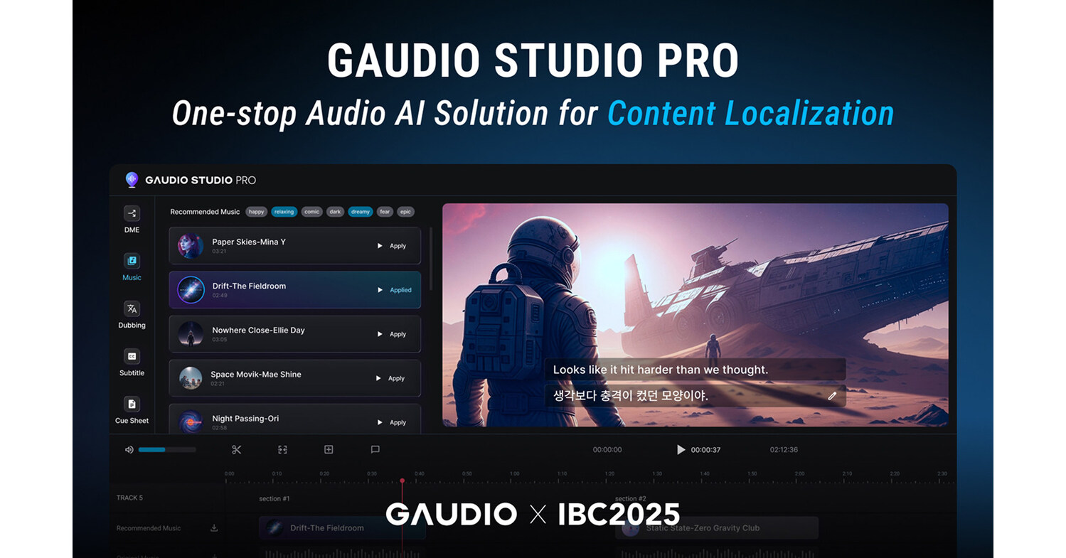Must-See at IBC 2025: Gaudio Lab Showcases One-Stop Audio AI Solution ...