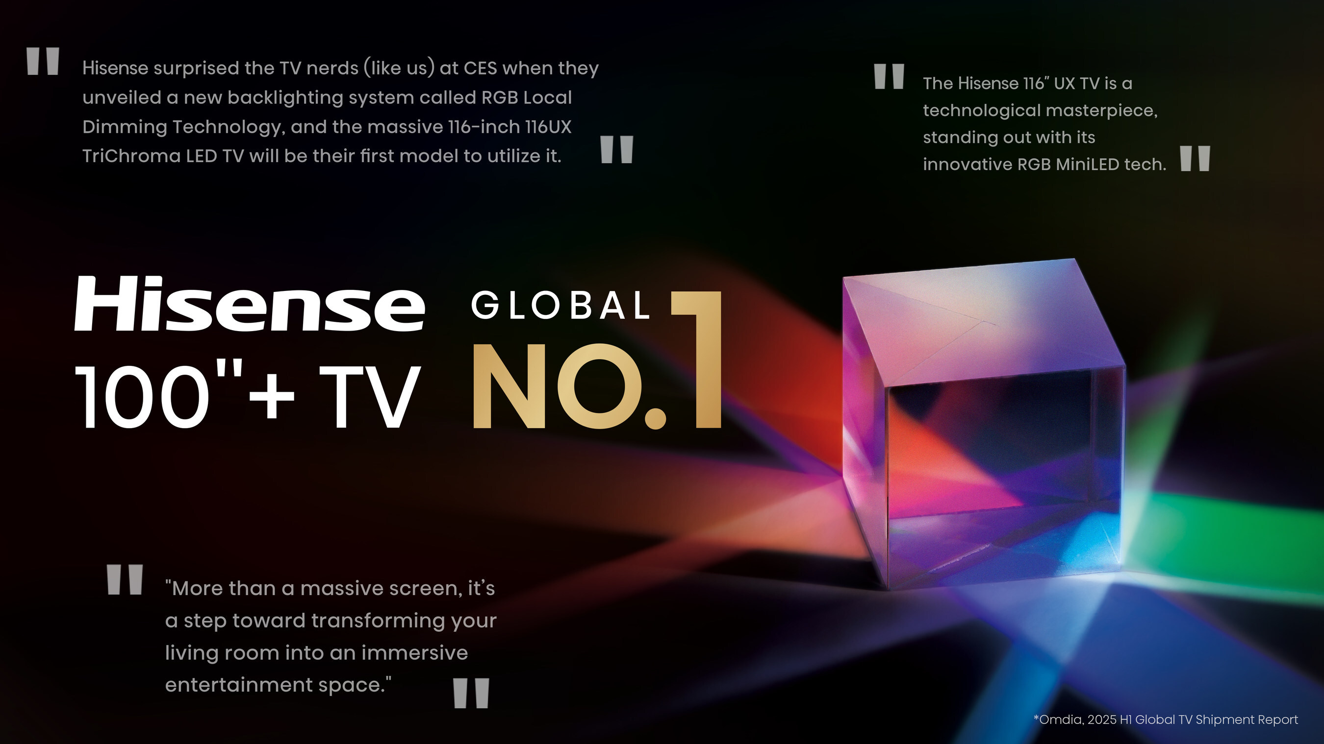 Hisense Tops Global Large-Screen TV Market, Pioneers Next-Gen RGB ...