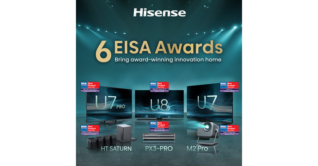 Hisense Captures the Global Spotlight with Six EISA Awards for Image and Sound Excellence