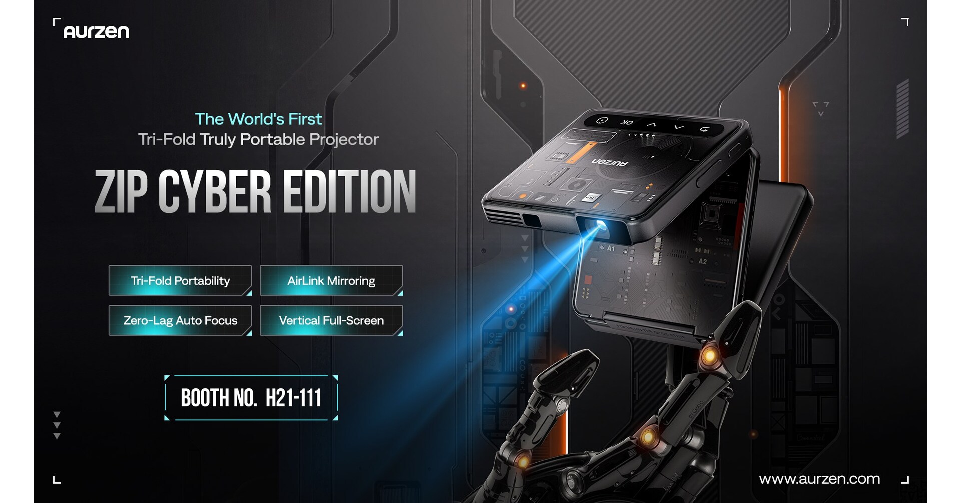 Aurzen Debuts ZIP Cyber Edition Projector at IFA 2025