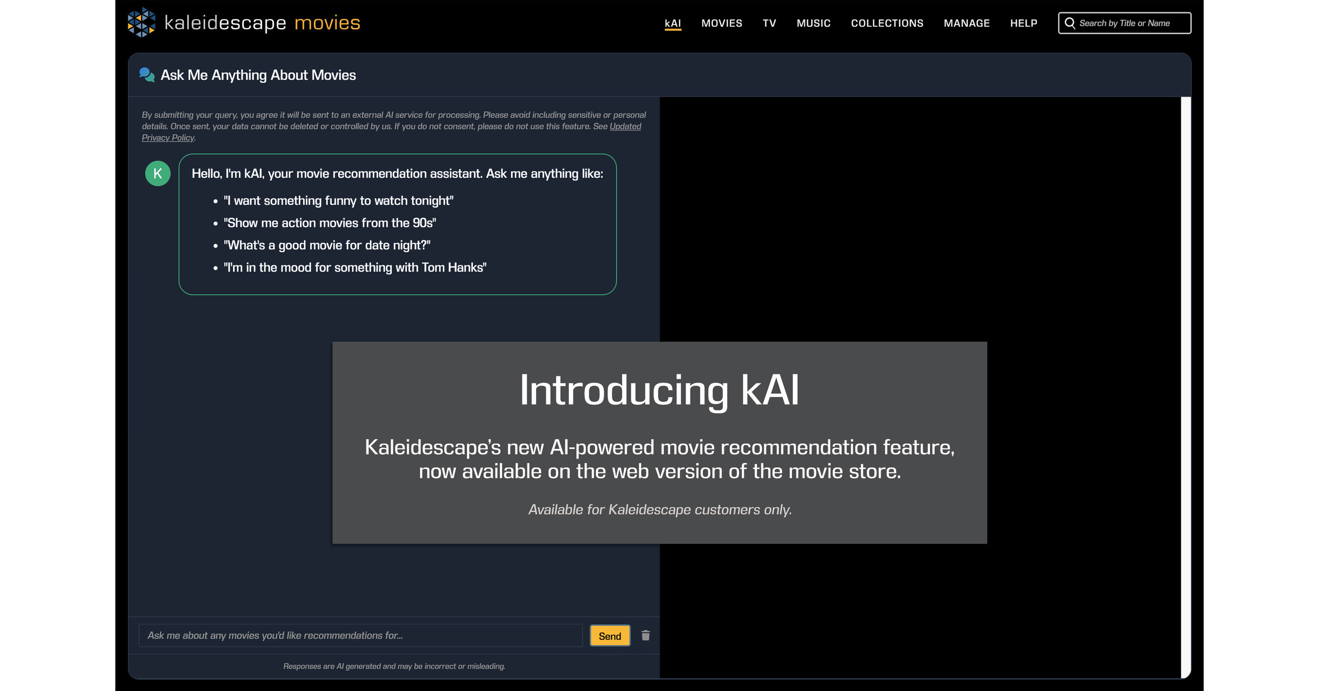 Kaleidescape Unveils AI Feature, kAI, Transforming Movie Store Search ...
