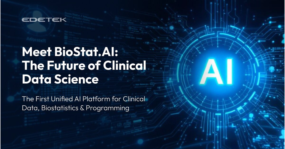 EDETEK Launches BioStat.AI: The Industry's First Unified AI Platform for Clinical Data ...