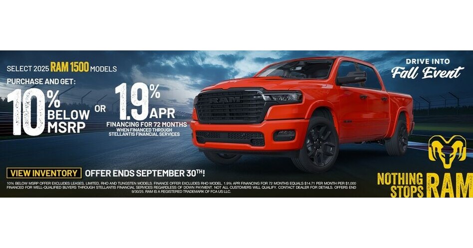 Chris Auffenberg Announces "Drive into Fall Event" with Exclusive RAM ...