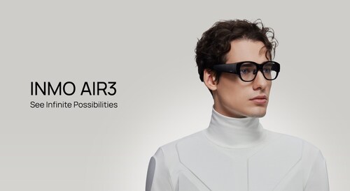 INMO、世界初の1080ピクセルフルカラー光導波路オールインワン拡張現実スマートグラス「INMO Air3」を発表