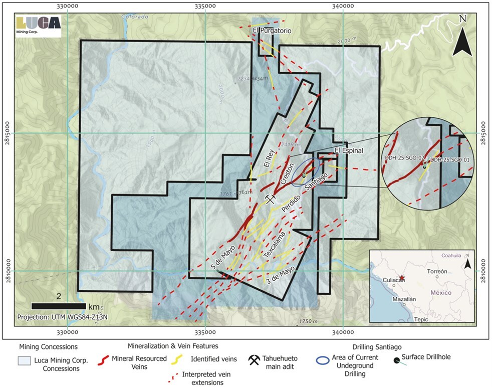 Luca Mining Intersects 14 metres of 7 g/t Gold at Tahuehueto Mine ...