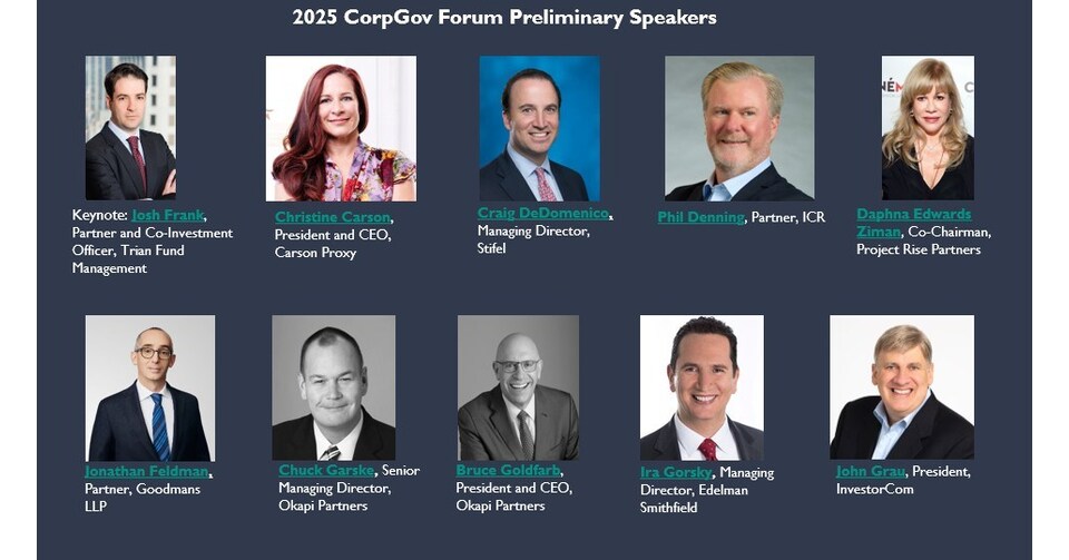 Trian Partners Co-CIO Josh Frank to Keynote 5th Palm Beach CorpGov Forum
