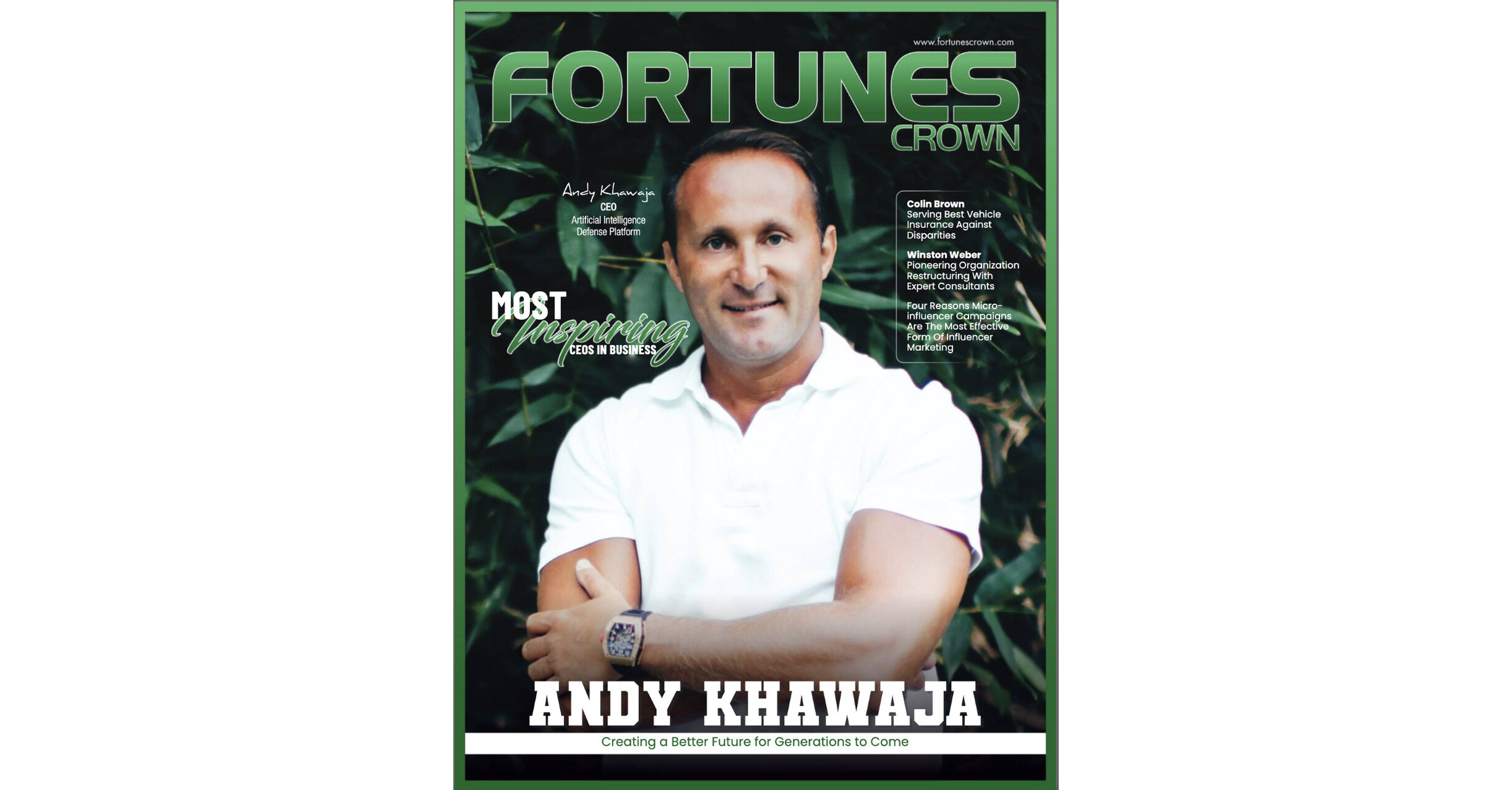 Andy Khawaja of AIDP Awarded as "Most Inspiring CEO" in Fortunes Crown