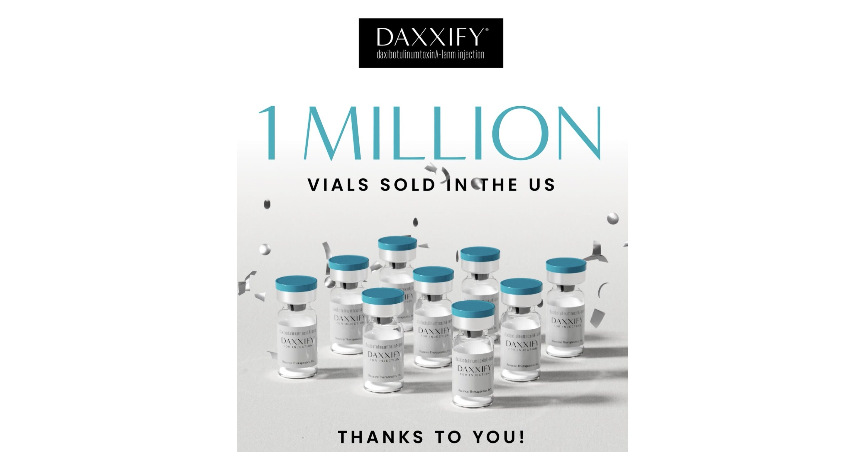 Revance Celebrates Distribution of One Million Vials of DAXXIFY® in the ...