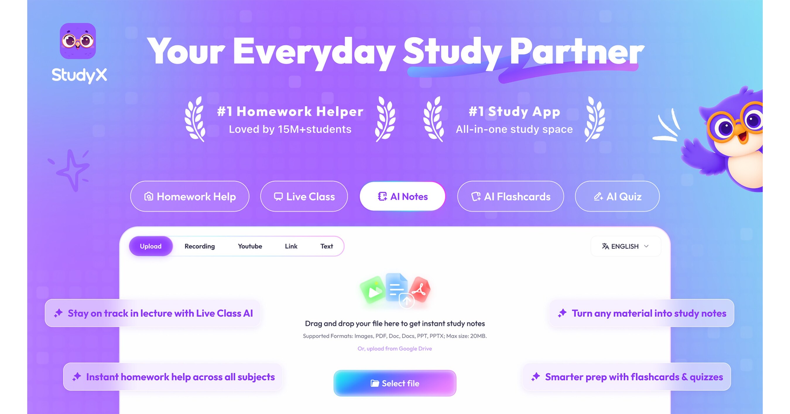 StudyX, Leading AI Homework Help Platform, Evolves into Comprehensive "Everyday Study Partner ...