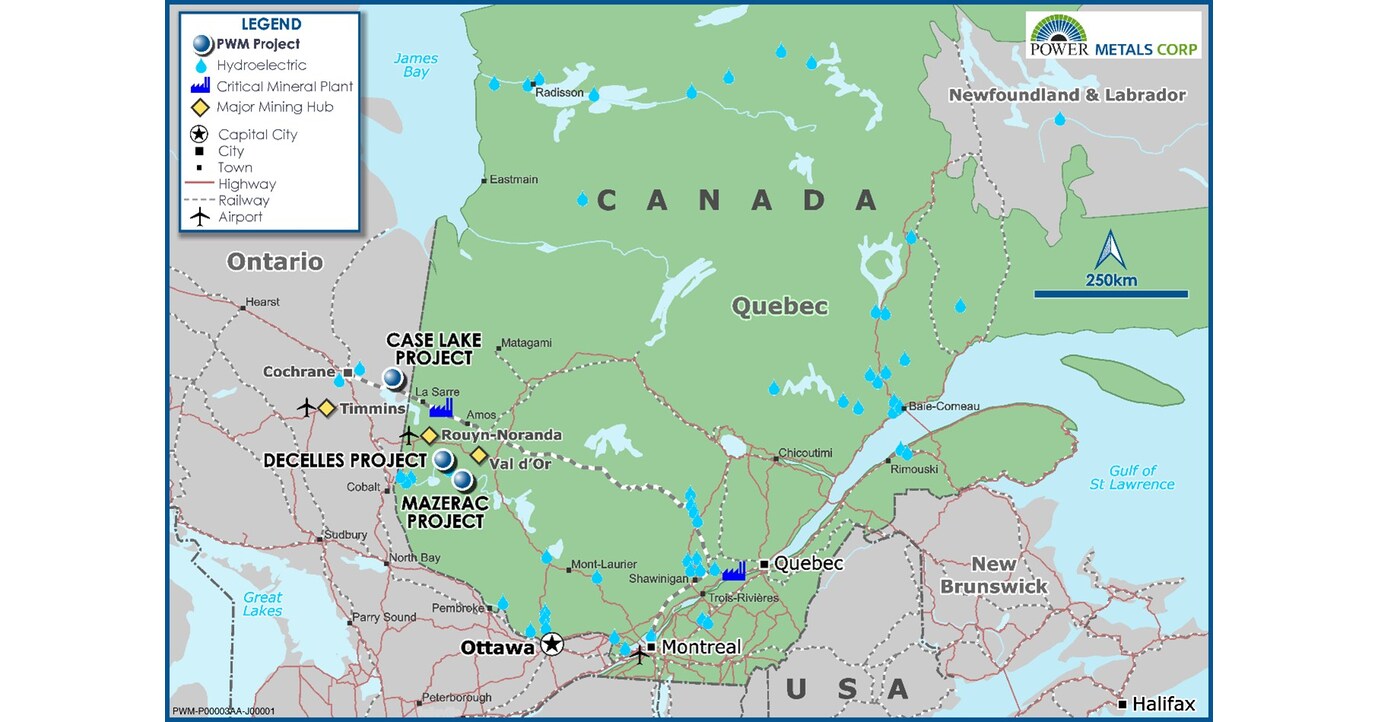 POWER METALS PROVIDES PROJECT UPDATE FOR CASE LAKE CESIUM PROJECT