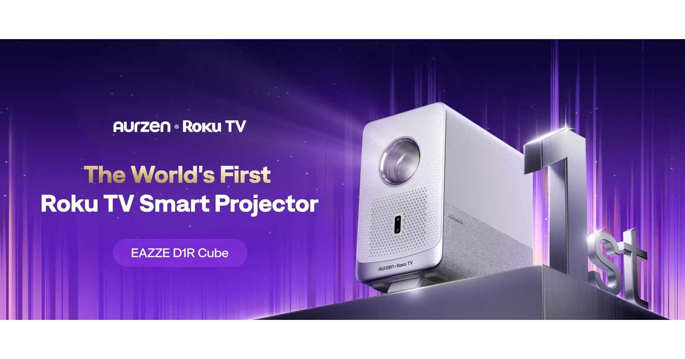 Aurzen Launches Aurzen Roku TV Smart Projector D1R Cube, the World's ...